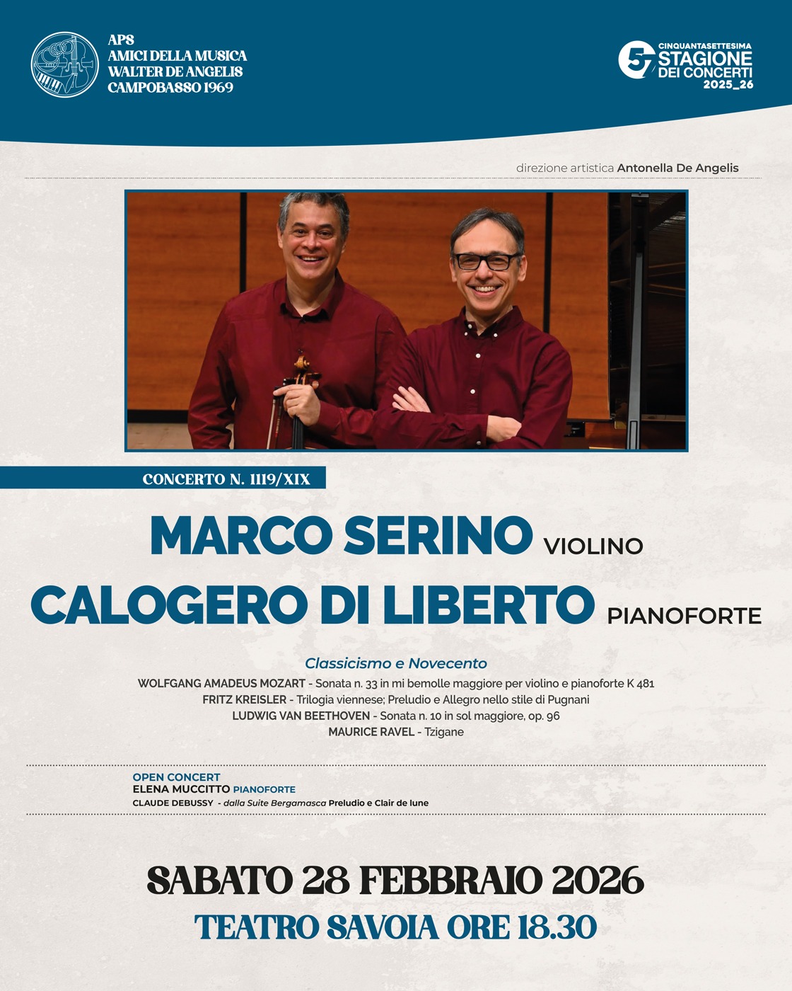Teatro Savoia: concerto "Classicismo e Novecento" - Il giornale del Molise
